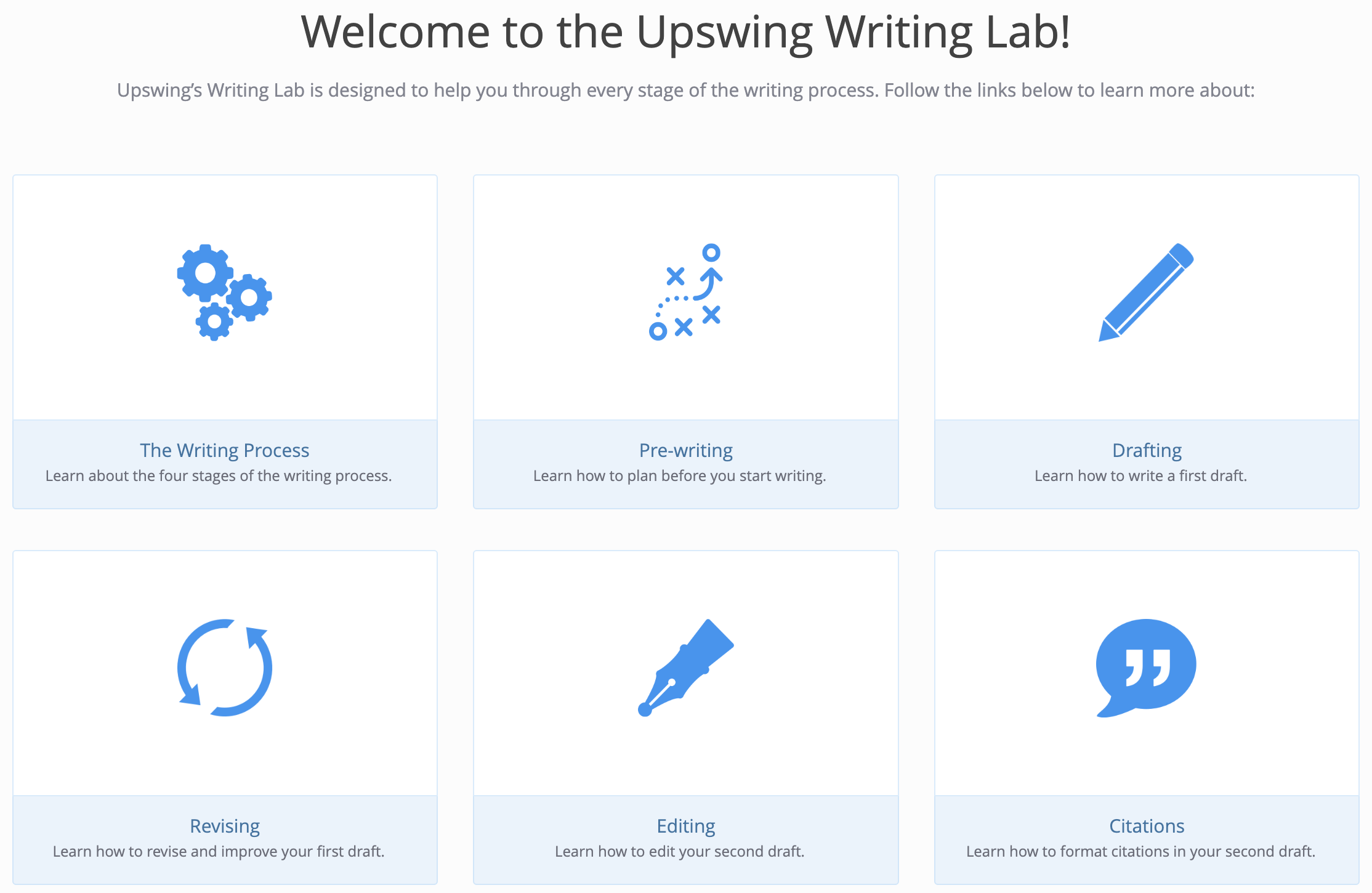 Upswing's Writing Lab: Product Overview – Upswing