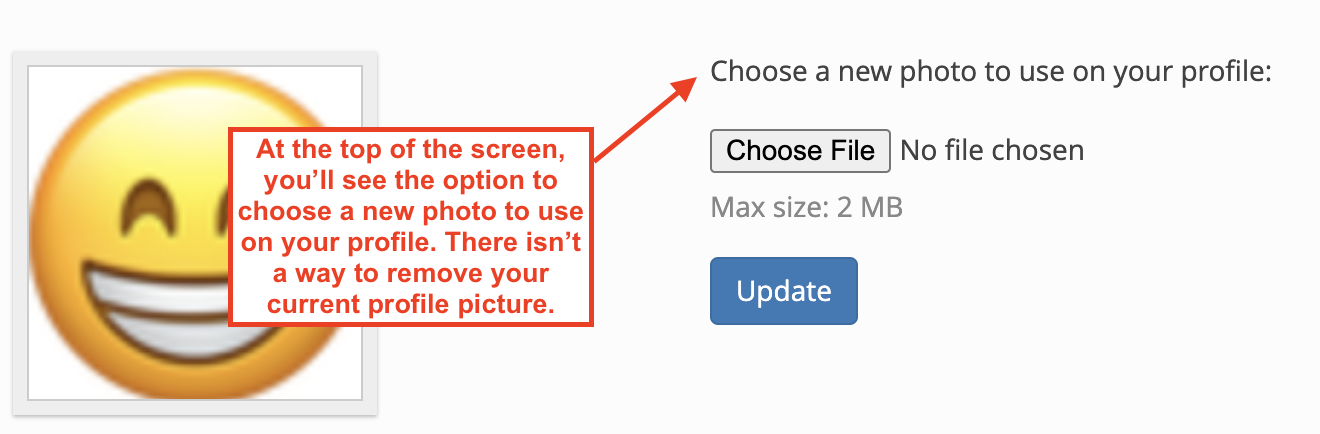Can I remove the profile picture I've added to my account? – Upswing