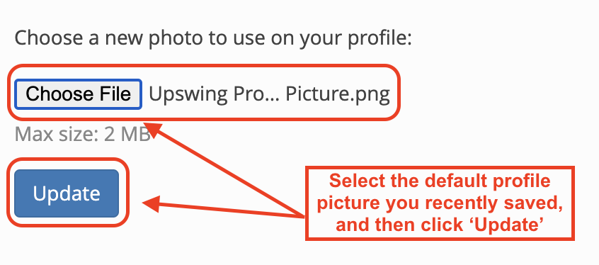 Can I remove the profile picture I've added to my account? – Upswing