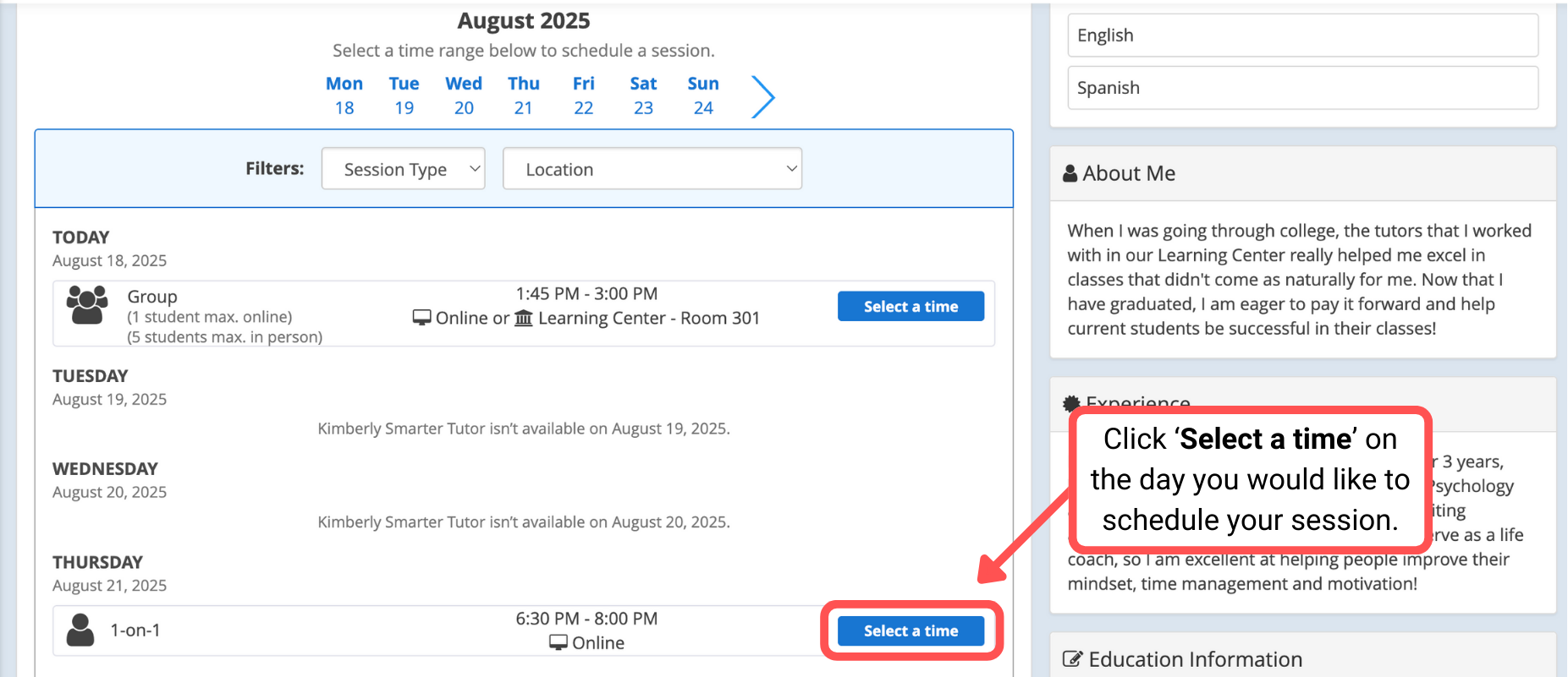 How To Schedule an Online Tutoring Session – Upswing