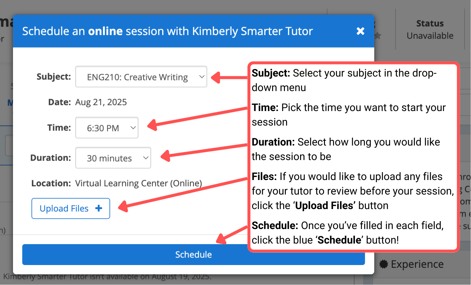 How To Schedule an Online Tutoring Session – Upswing